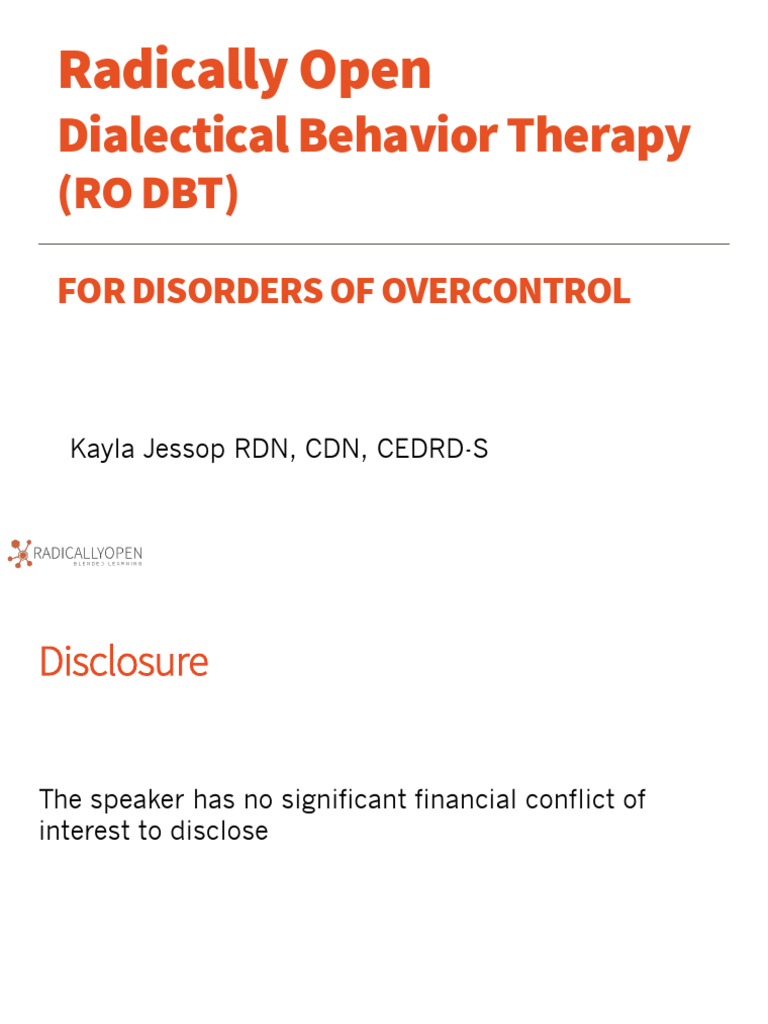 Didactic RO DBT | PDF