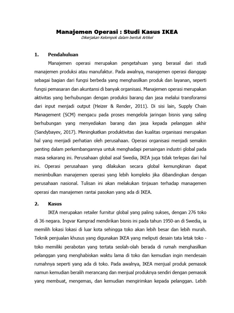 IKEA Case Study | PDF