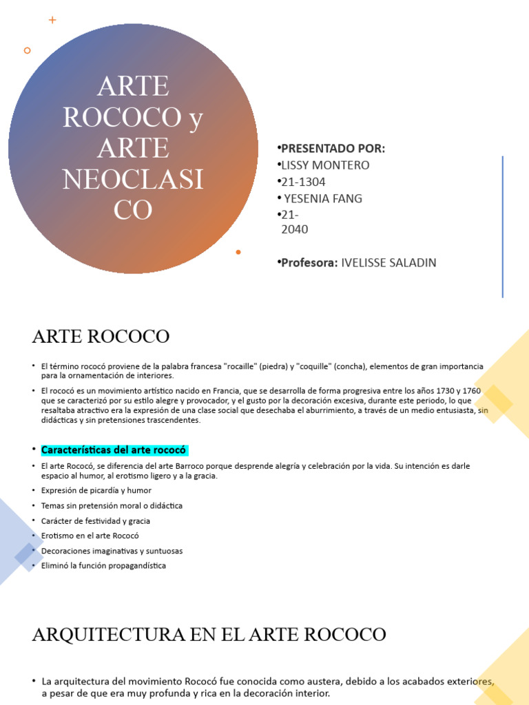 Arte Rococo y Neoclasico | PDF | Pinturas | Escultura