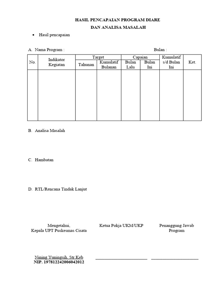 Analisa dan Capaian Program Diare | PDF