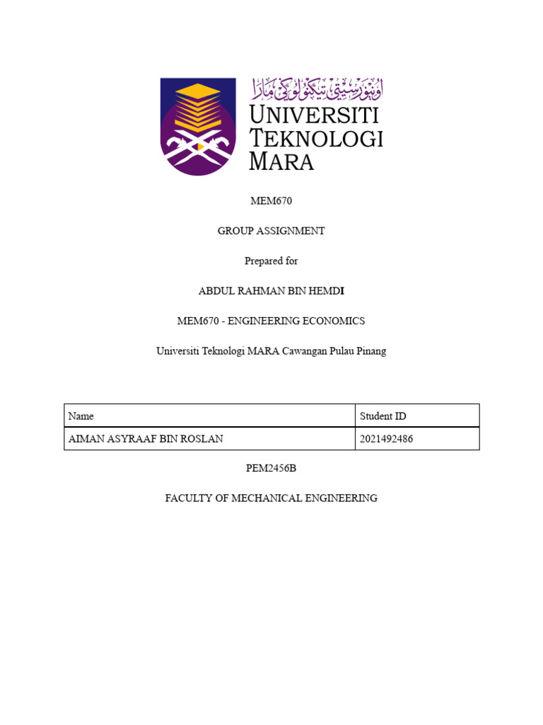 MEM670 Assignment 1 Mac July 2023 | PDF | Interest | Economies