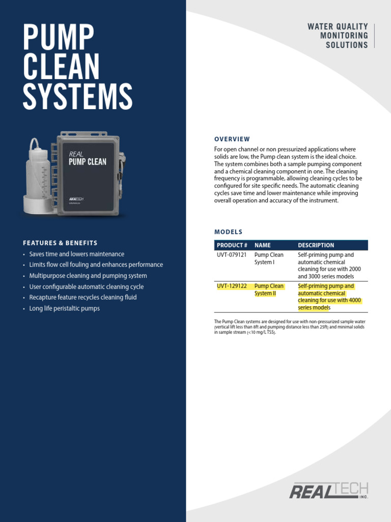 Pump-Clean Real Tech Inc | PDF | Pump | Applied And Interdisciplinary ...