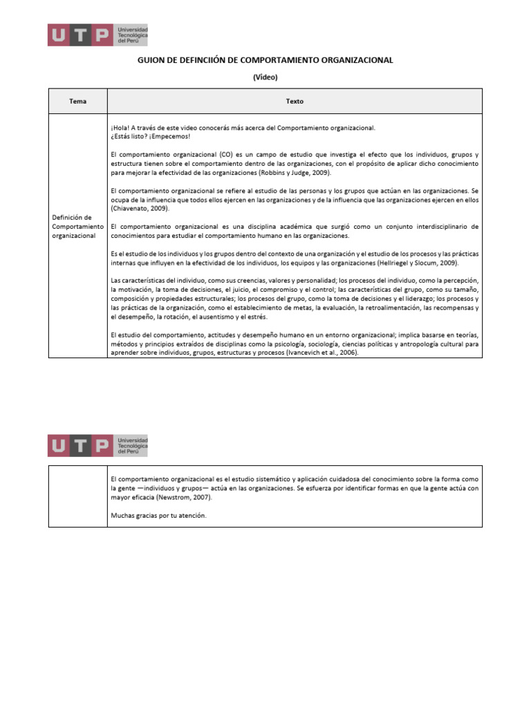 Definición de Comportamiento Organizacional | PDF | Comportamiento ...