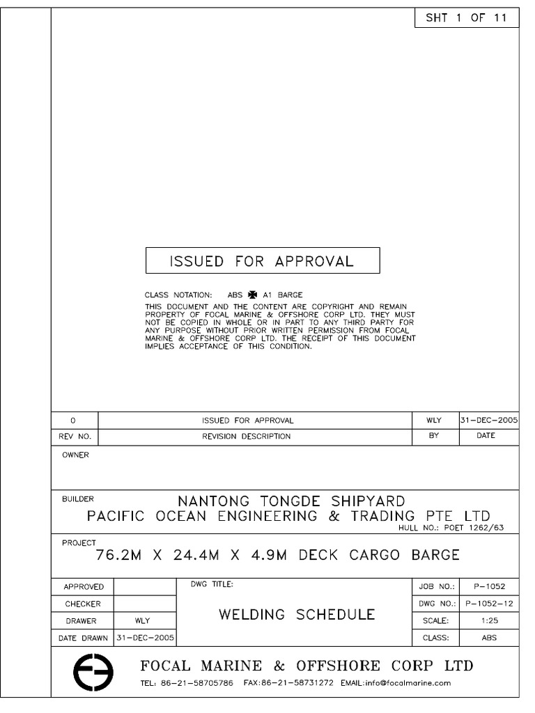 Drawings - Welding Schedule | PDF | Welding | Construction