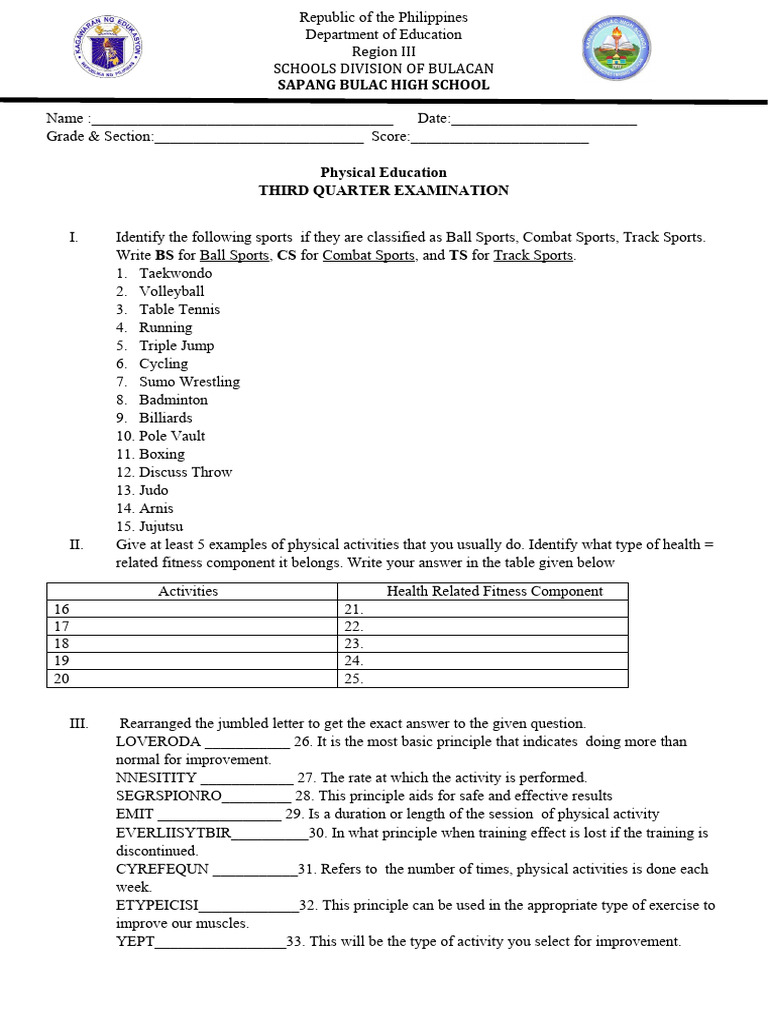 Physical Education | Download Free PDF | Physical Fitness | Sports