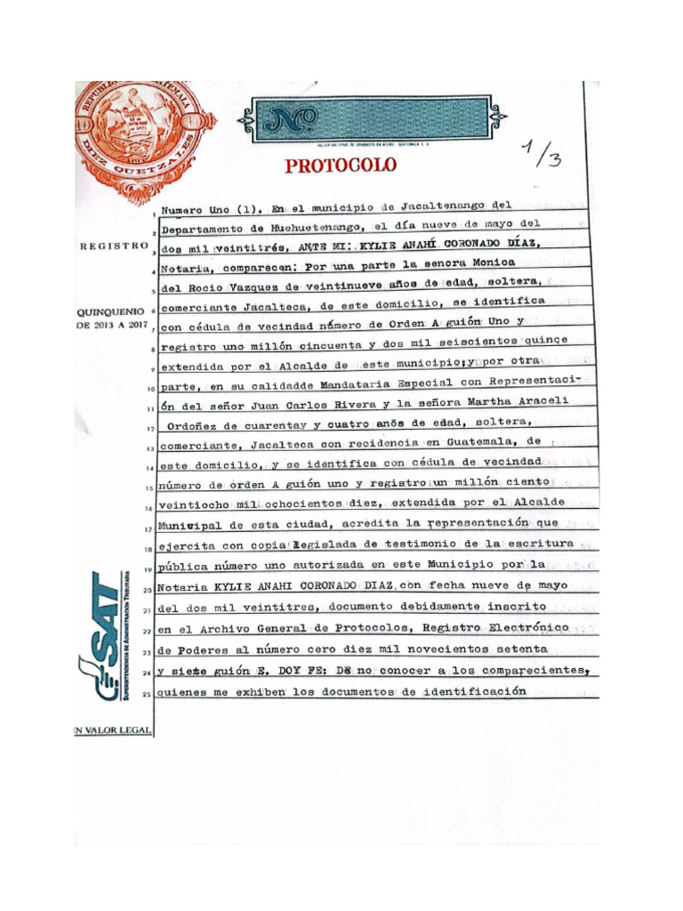 Acta de Protocolo - Anahí | PDF