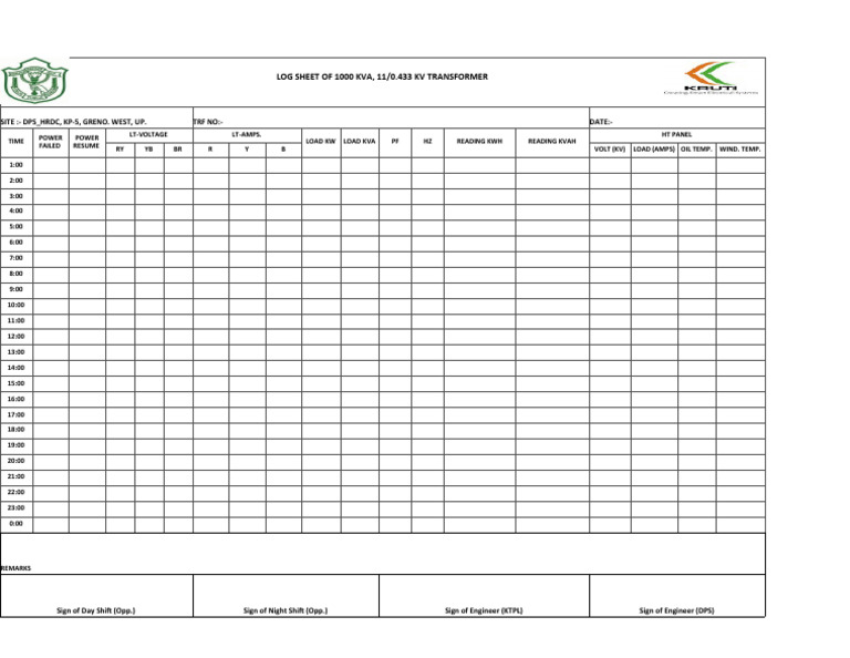 TRF Log Book | PDF