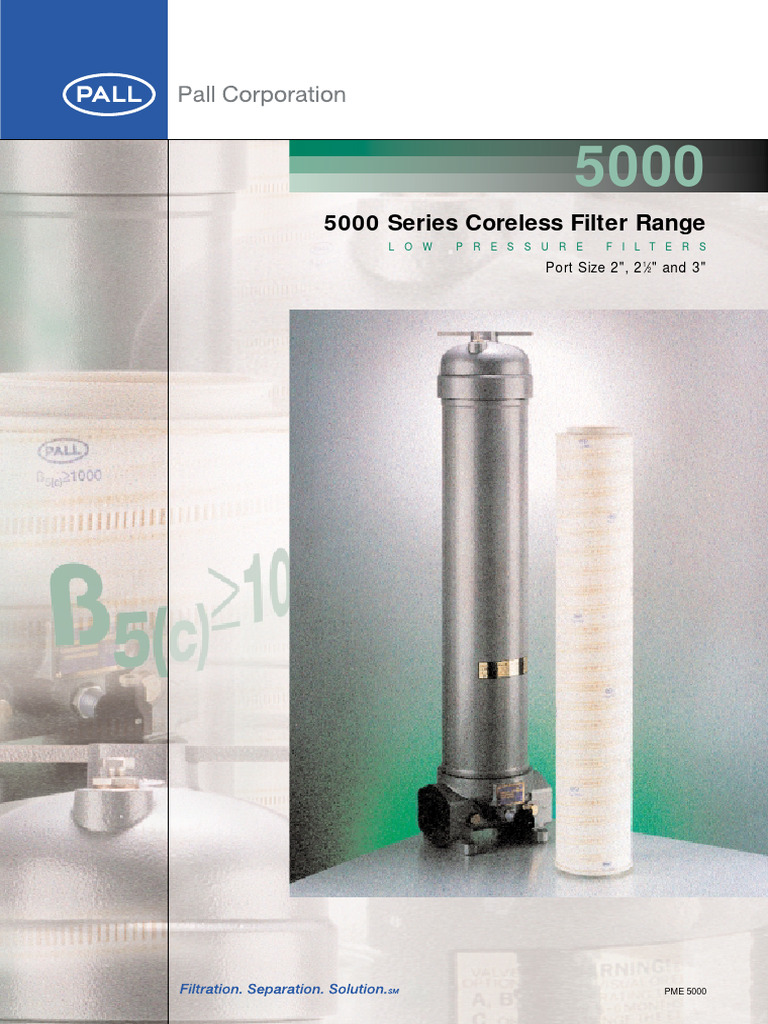 Pall 5000 Coreless Series | Download Free PDF | Manufactured Goods | Tools
