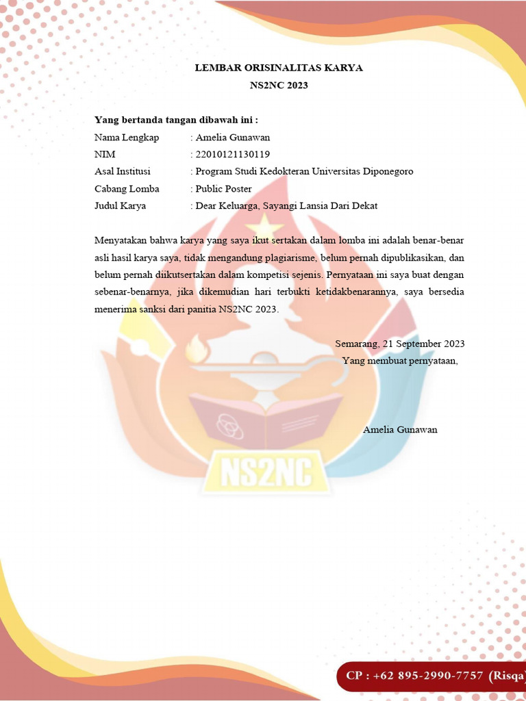 Lembar Orisinalitas (No TTD) | PDF