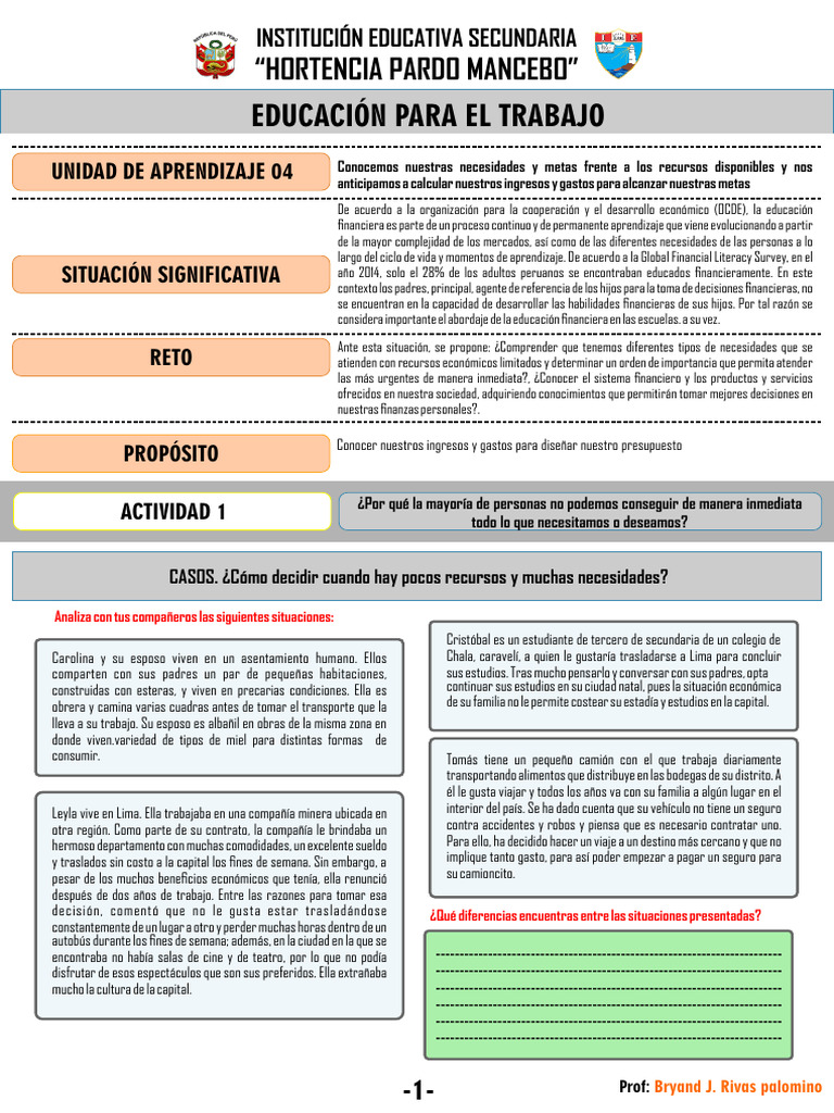 Actividad 01 | PDF | Aprendizaje