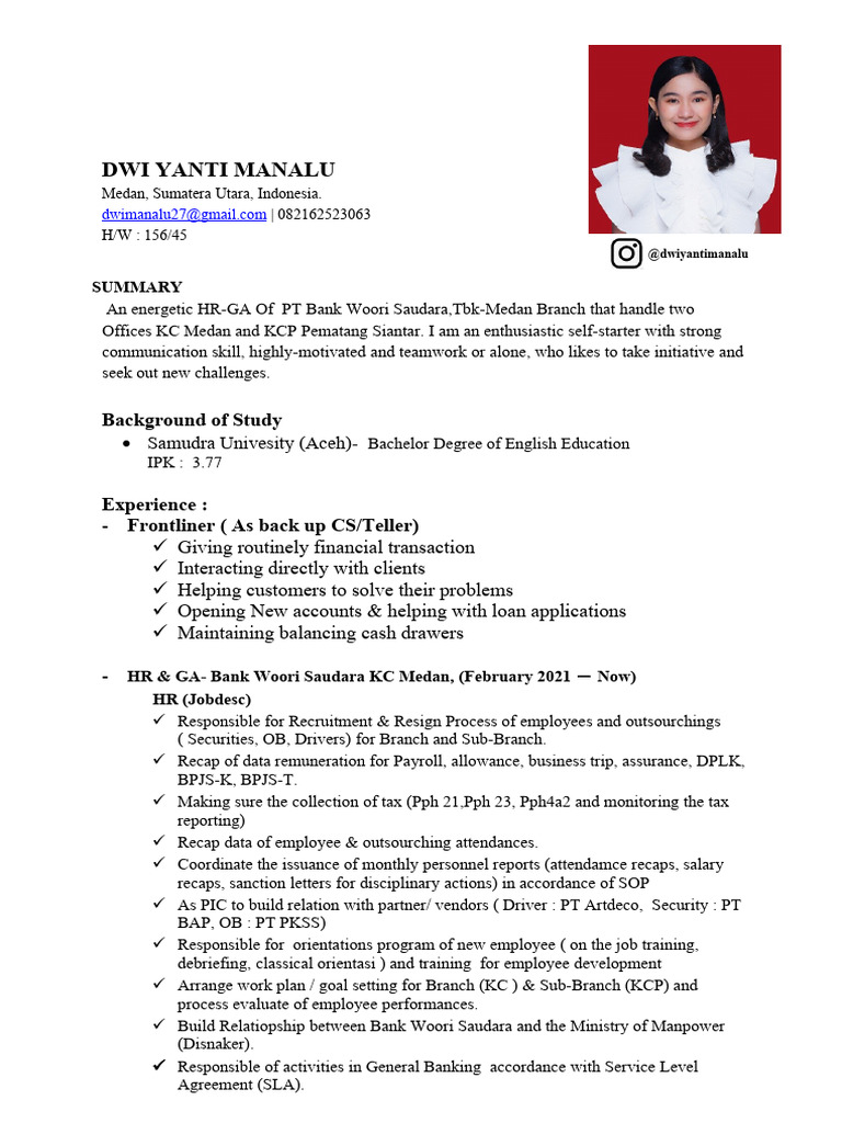 Contoh CV Terbaru | PDF | Business Economics | Business