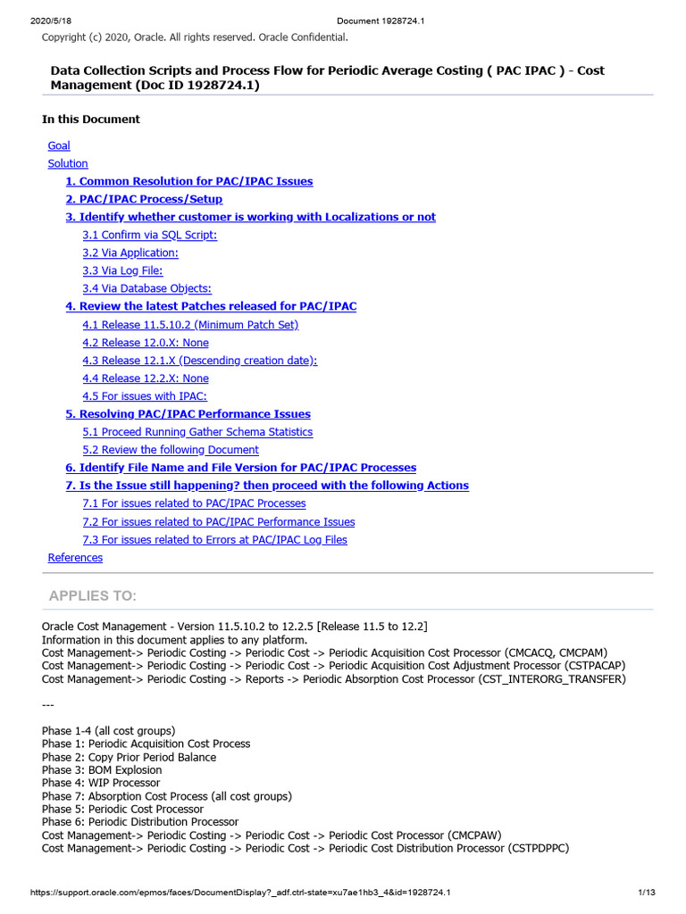 Data Collection Scripts and Process Flow For Periodic Average Costing ...