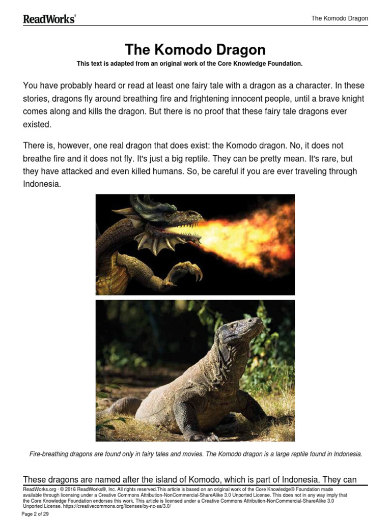 Komodo Dragon | PDF | Komodo Dragon | Creative Commons License
