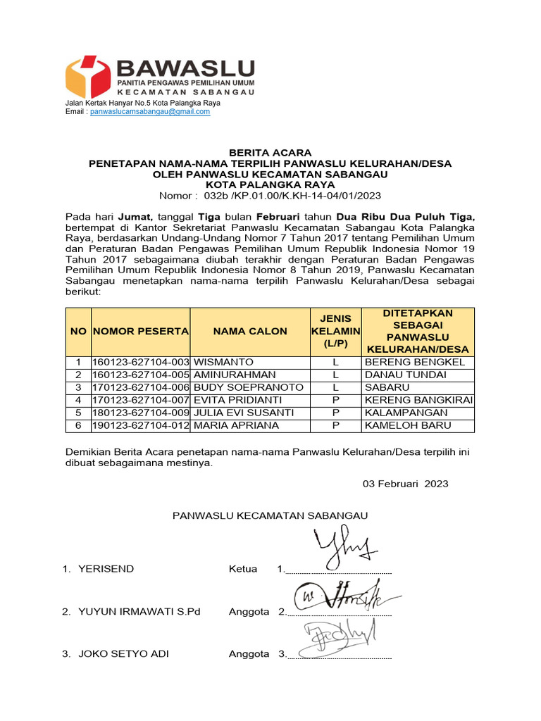 Ba Penetapan PKD | PDF