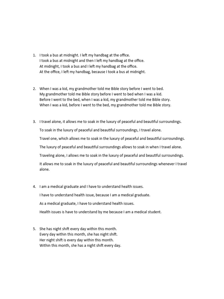 Sentence Variety | PDF