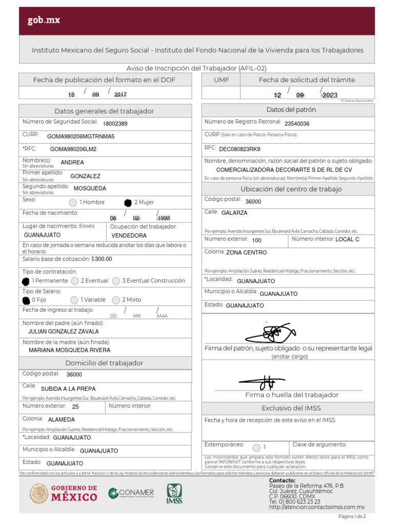 Afil 02 | PDF | Certificado de nacimiento