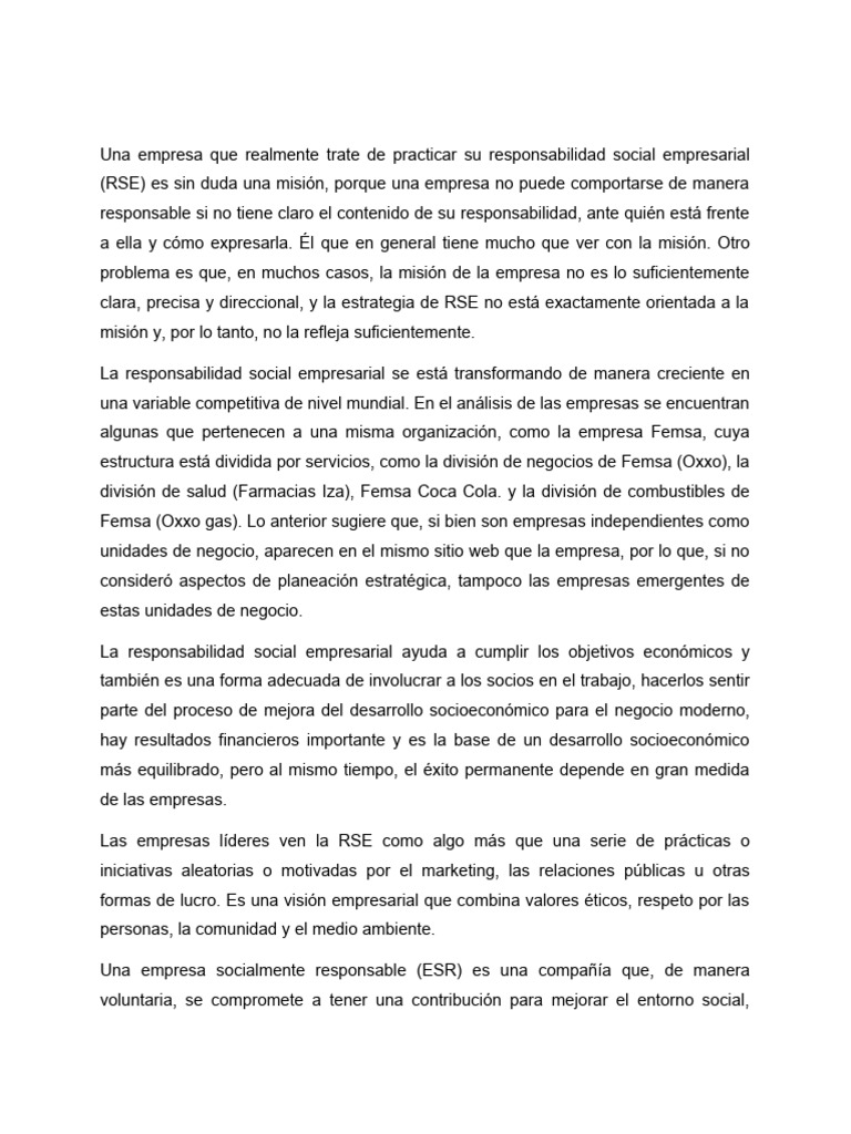 introducción de la RSE | PDF
