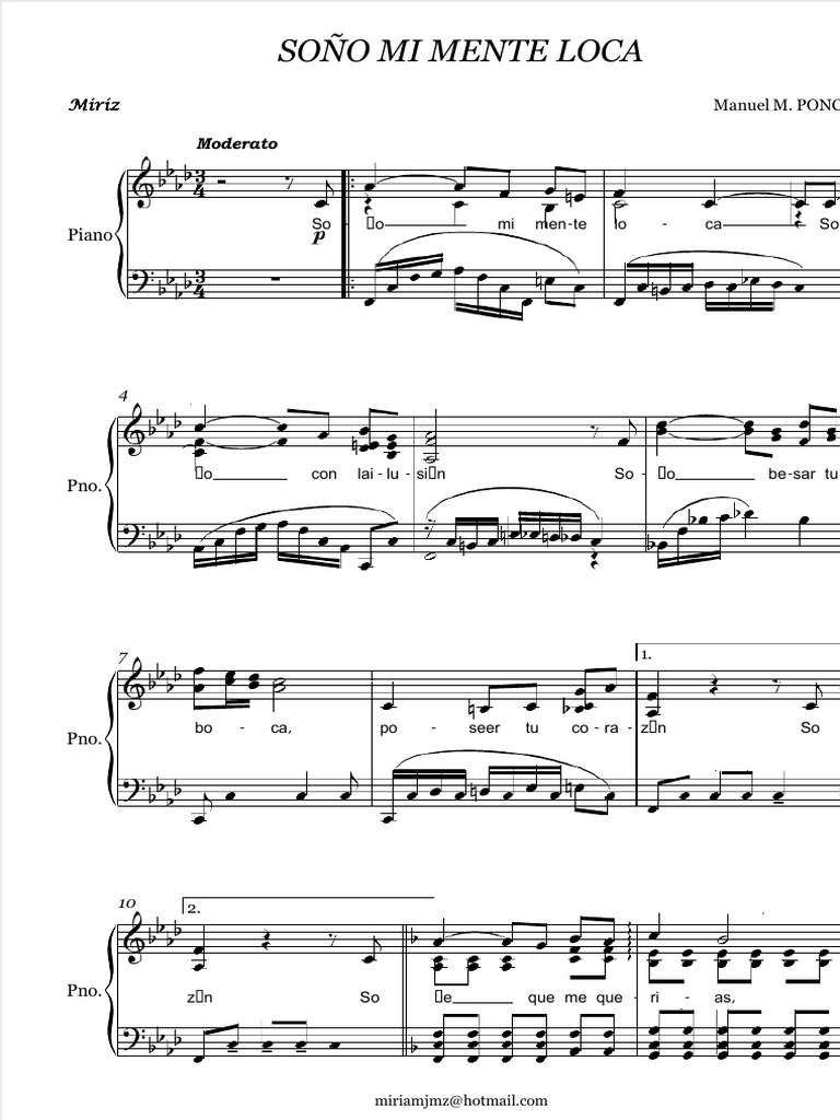 Dokumen - Tips - Sono Mi Mente Loca Manuel Poncepdf | PDF