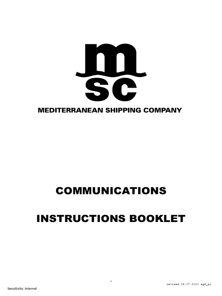 Revised Communications Instructions Booklet | PDF | Fuel Oil | Email Address