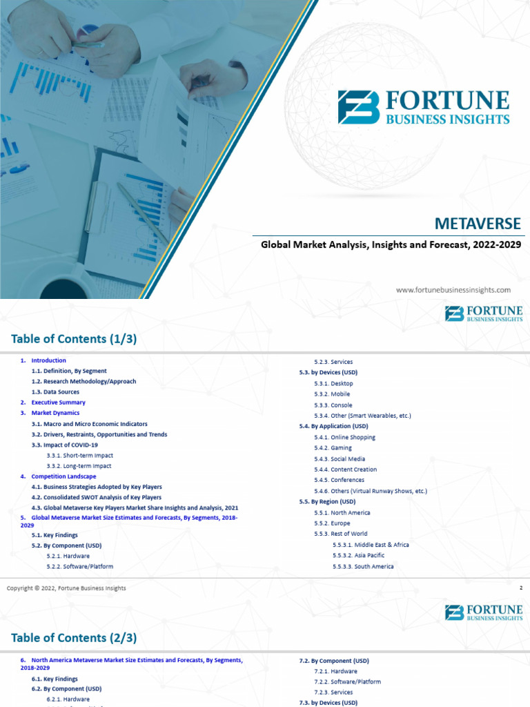 Report Sample - Metaverse - Global Market Analysis, Insights and ...