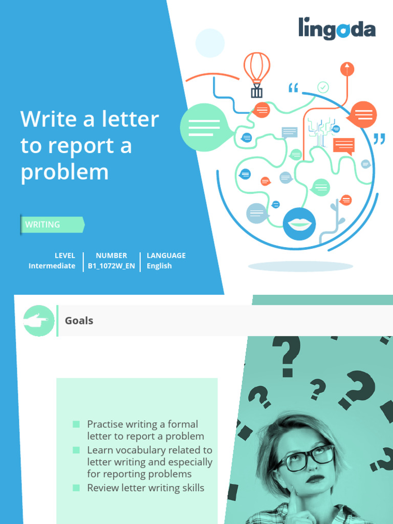 Write A Letter To Report A Problem: Writing | PDF | English Language