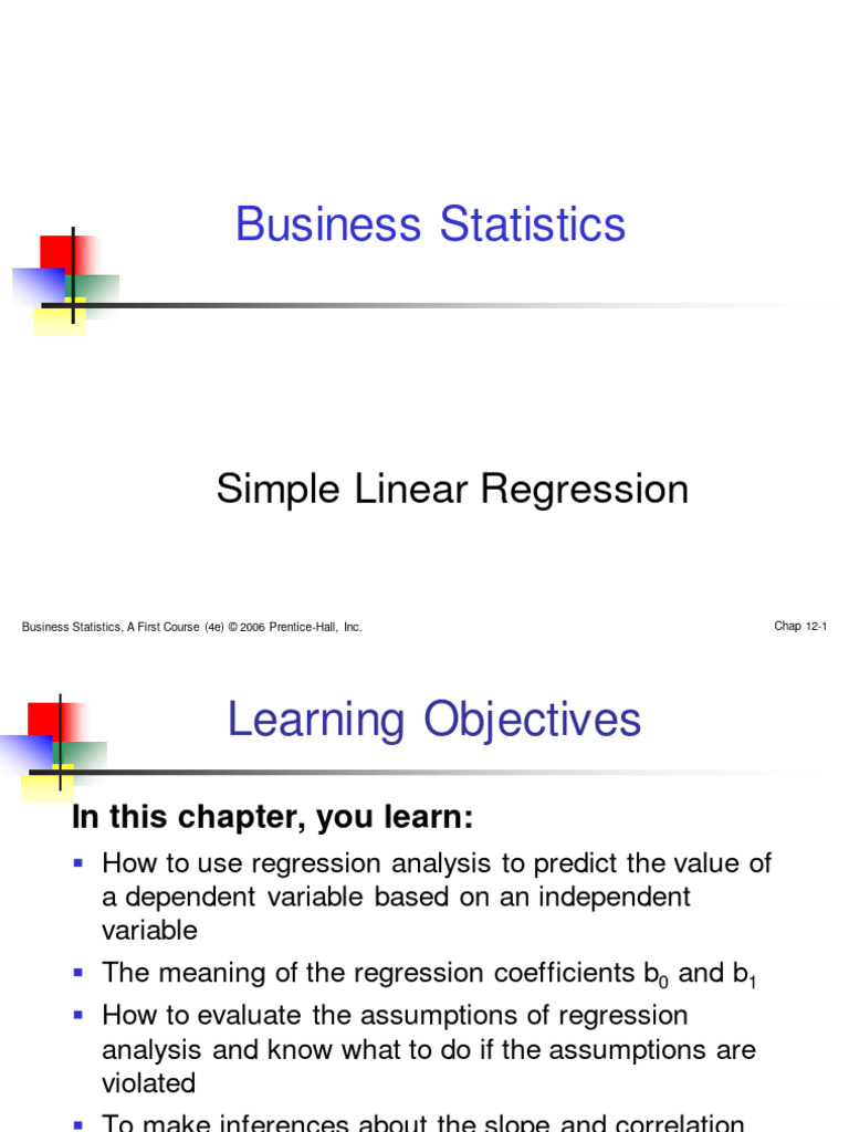 Bsafc4 PPT ch12 | PDF | Errors And Residuals | Regression Analysis