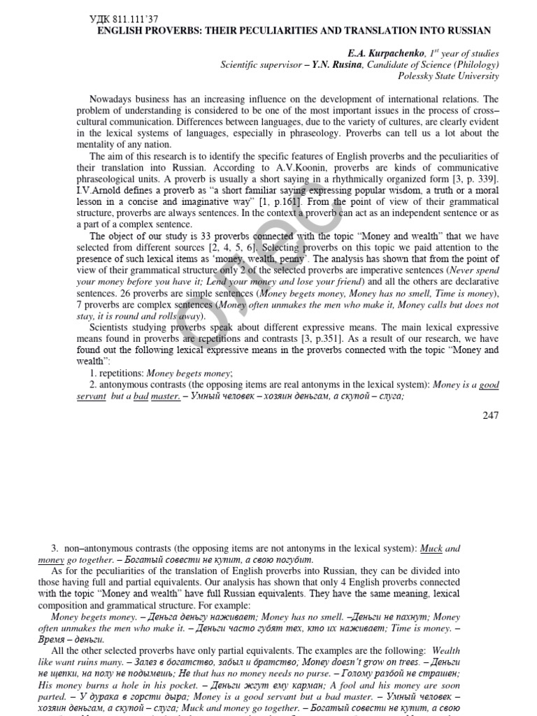 Lecture 9 - English Proverbs | PDF | Proverb | Sentence (Linguistics)