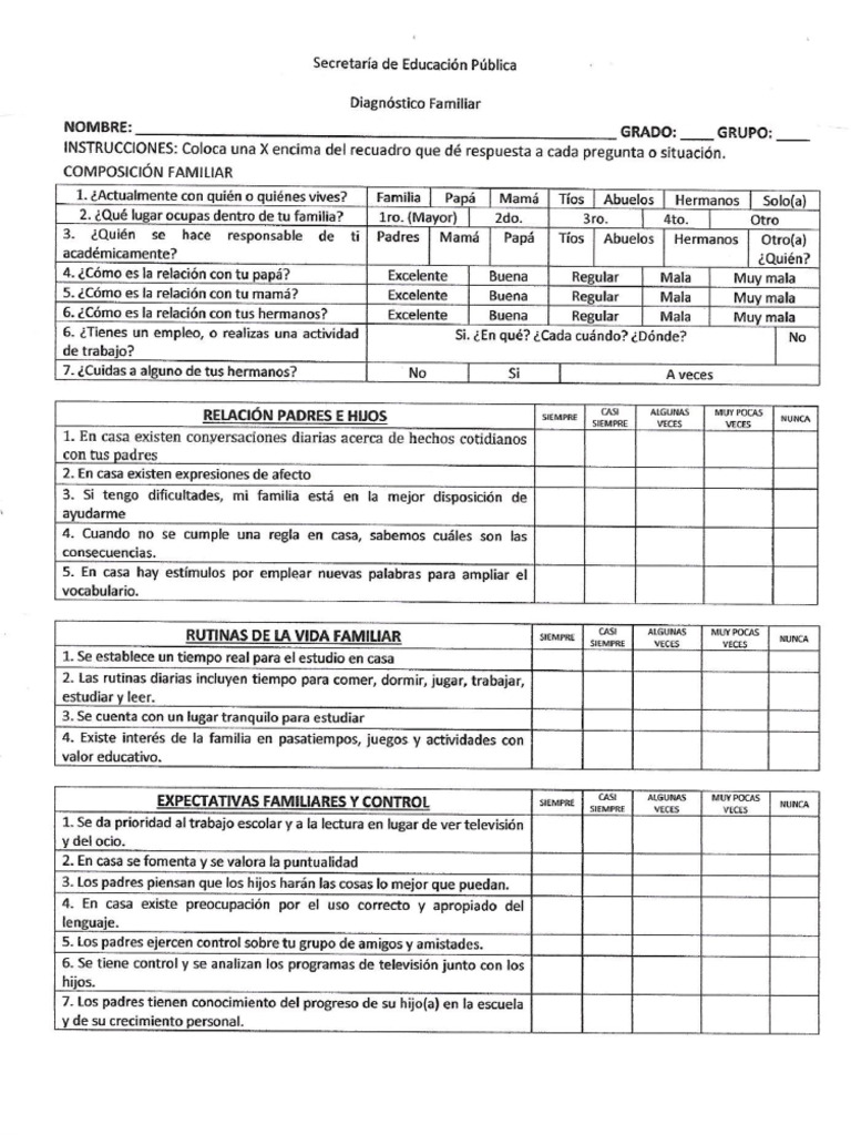 Diagnóstico Familiar | PDF