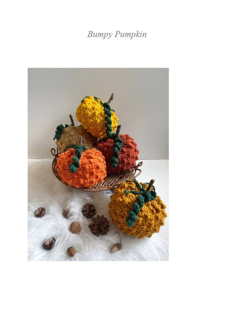 Bumpy Pumpkin | Download Free PDF | Crochet | Yarn