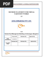 Knauf Partitions Method Statement TM | PDF | Drywall | Wall