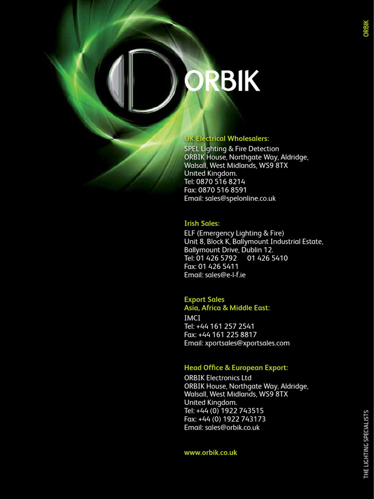 ORBIK | PDF | Lighting | Mains Electricity