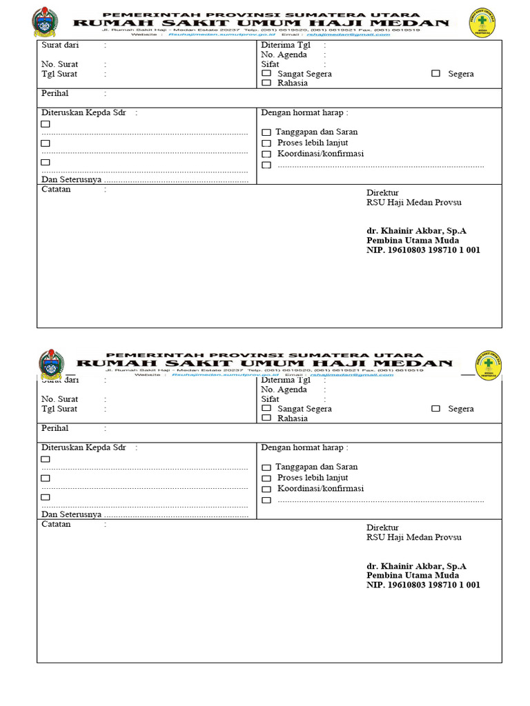 Disposisi Surat Masuk | PDF