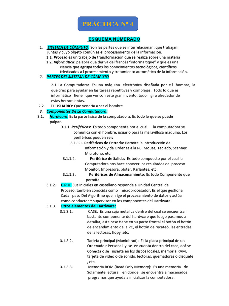 PRACTICA 04 | PDF | Hardware de la computadora | Periférico
