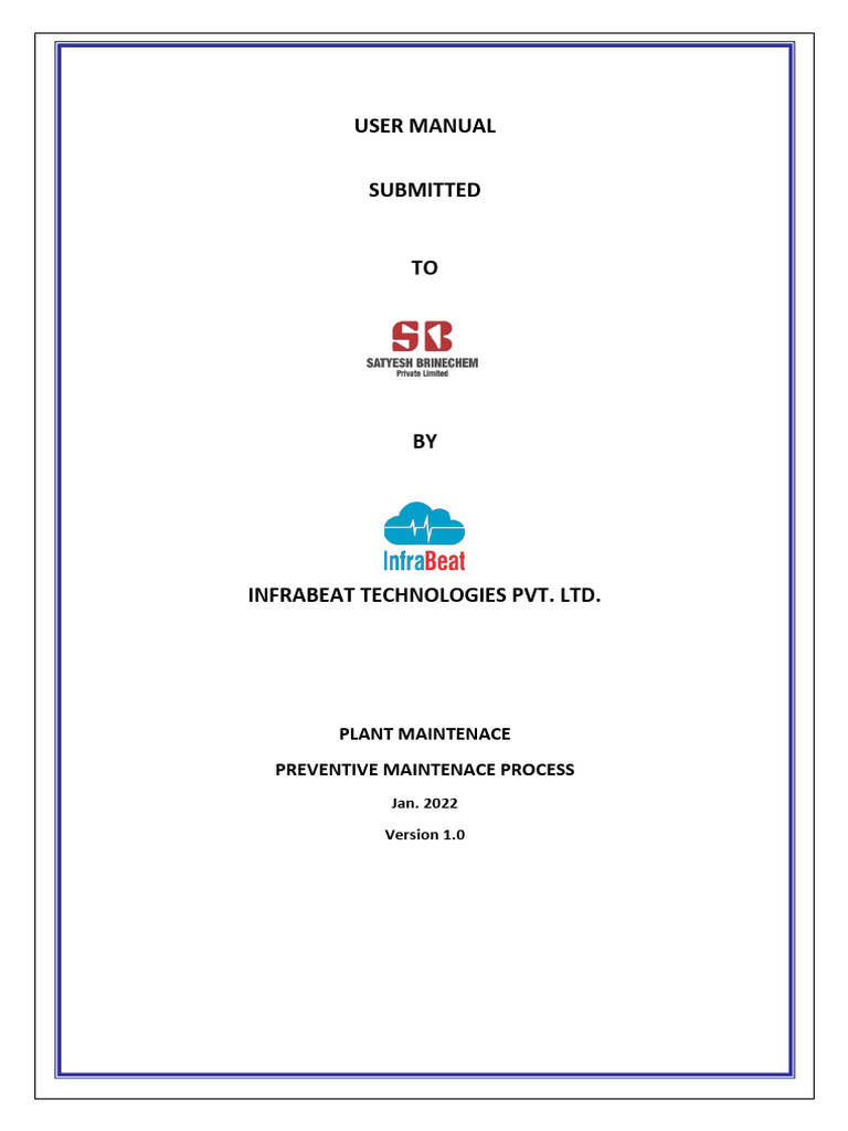 Plant Maintenance User Manual: PM Process | PDF | Systems Engineering ...
