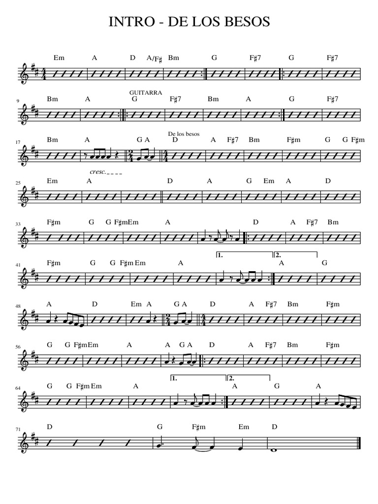 Intro - de Los Besos | PDF
