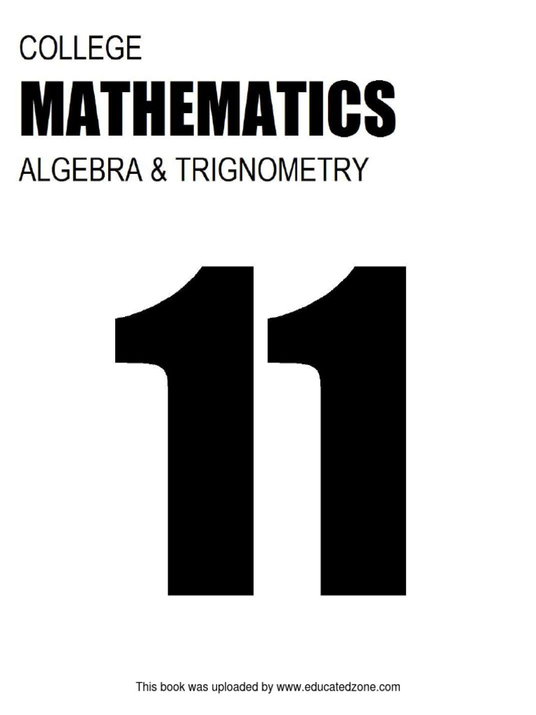 11th College Mathematics Helping Book | PDF