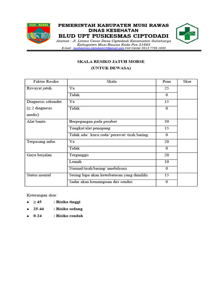 5351 Skala Resiko Jatuh Morse | PDF