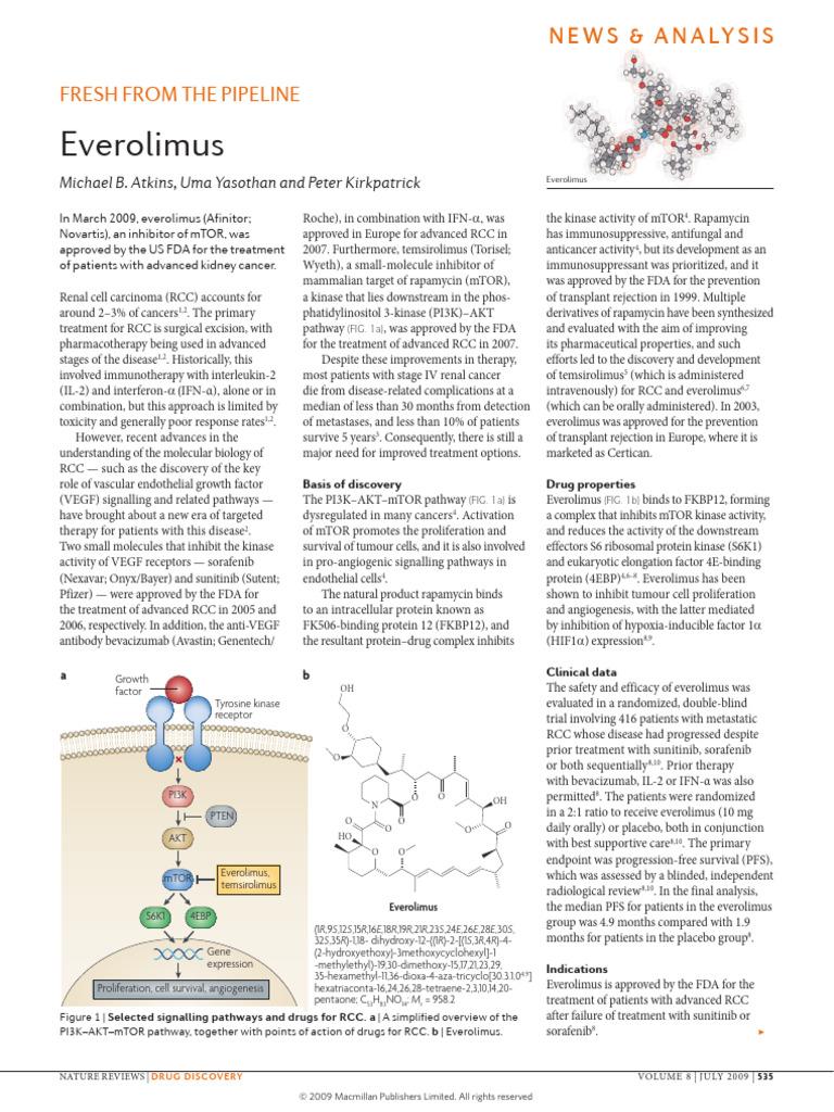 EVEROLIMUS | PDF | Clinical Medicine | Cell Biology