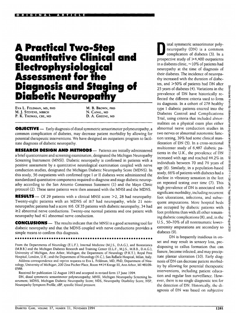 A Practical Two-Step Quantitative Clinical and Electrophysiological ...