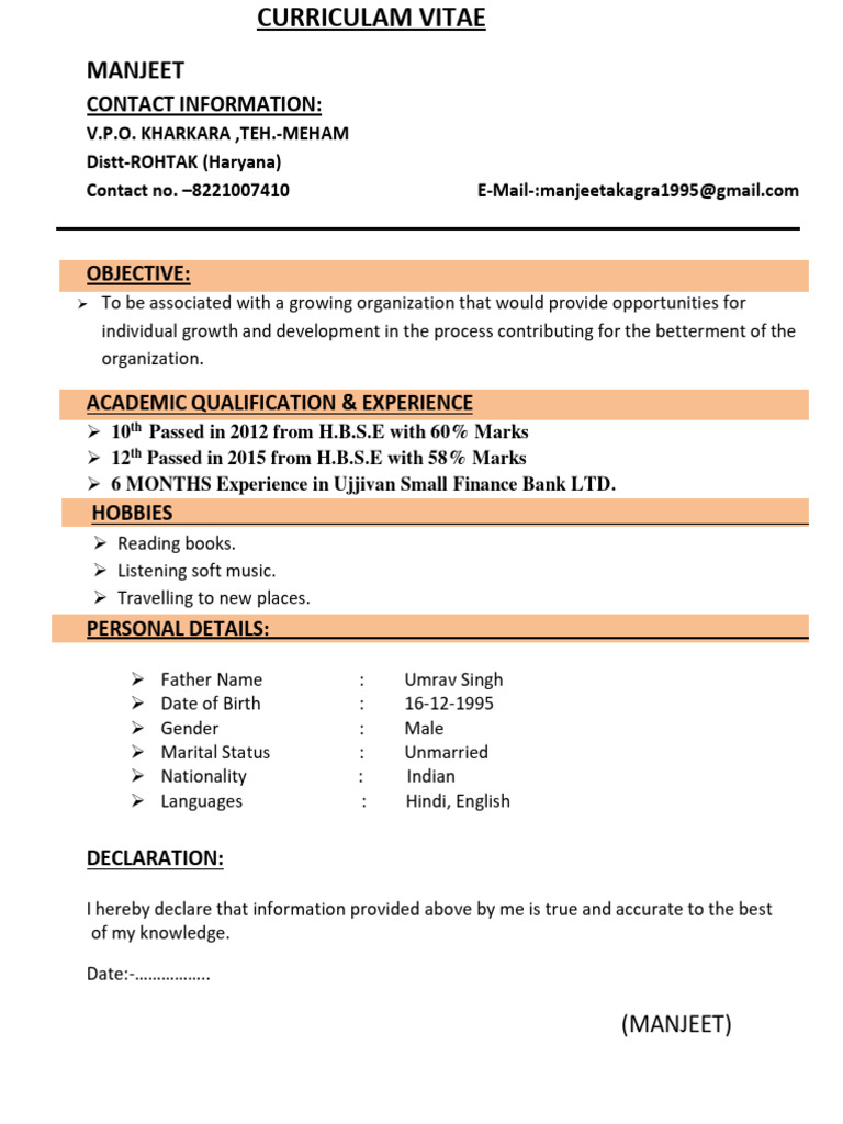 Manjeet Kagra Resume | PDF