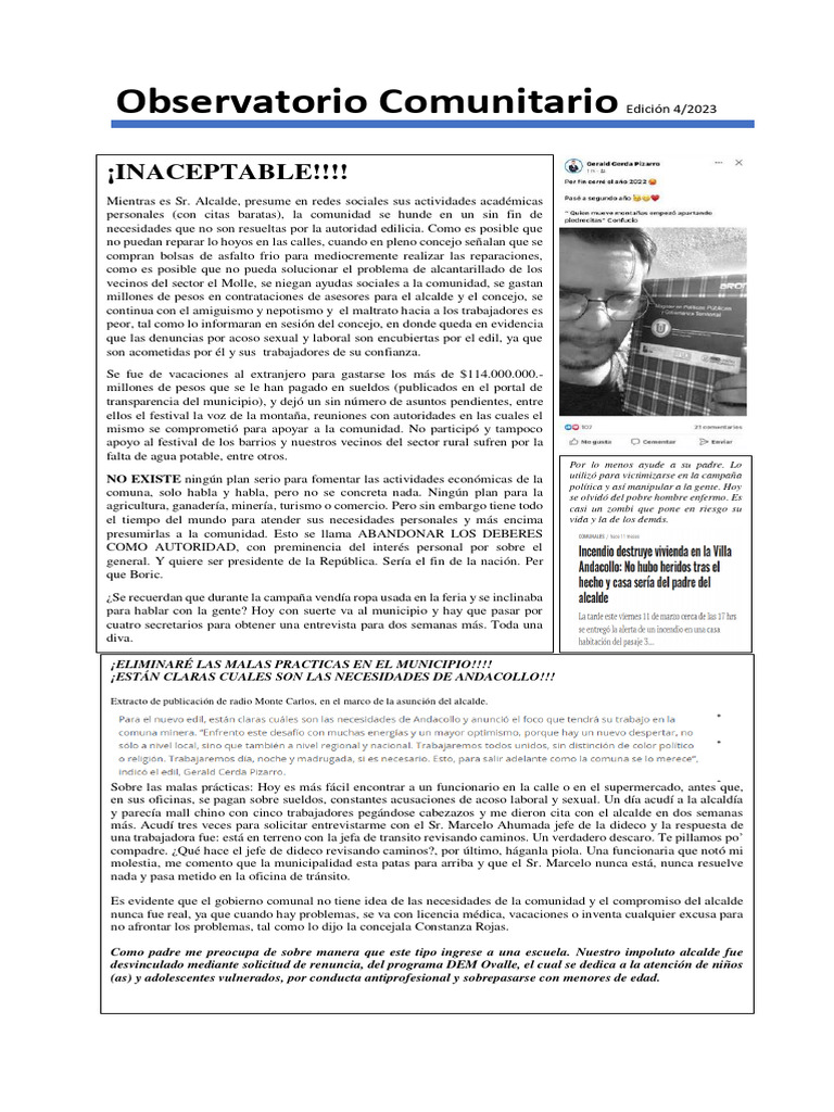 Edicion 04 2023 Observatorio Comunitario | PDF