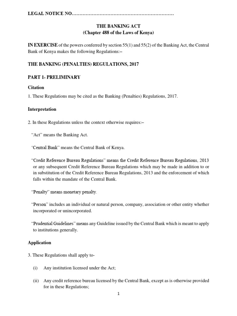 Draft Banking Penalties Regulations 2017 | PDF | Money Laundering | Banks