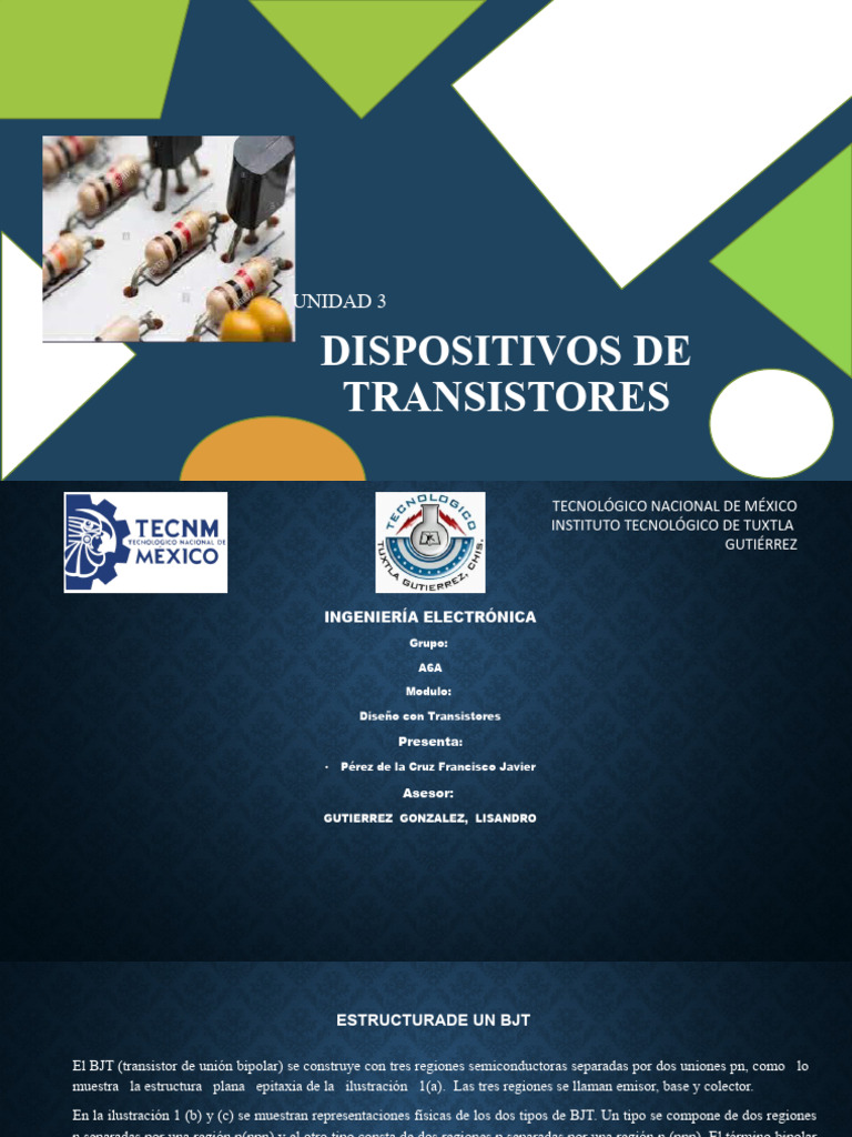 Dispositivos de Transistores | PDF | Transistor de unión bipolar ...