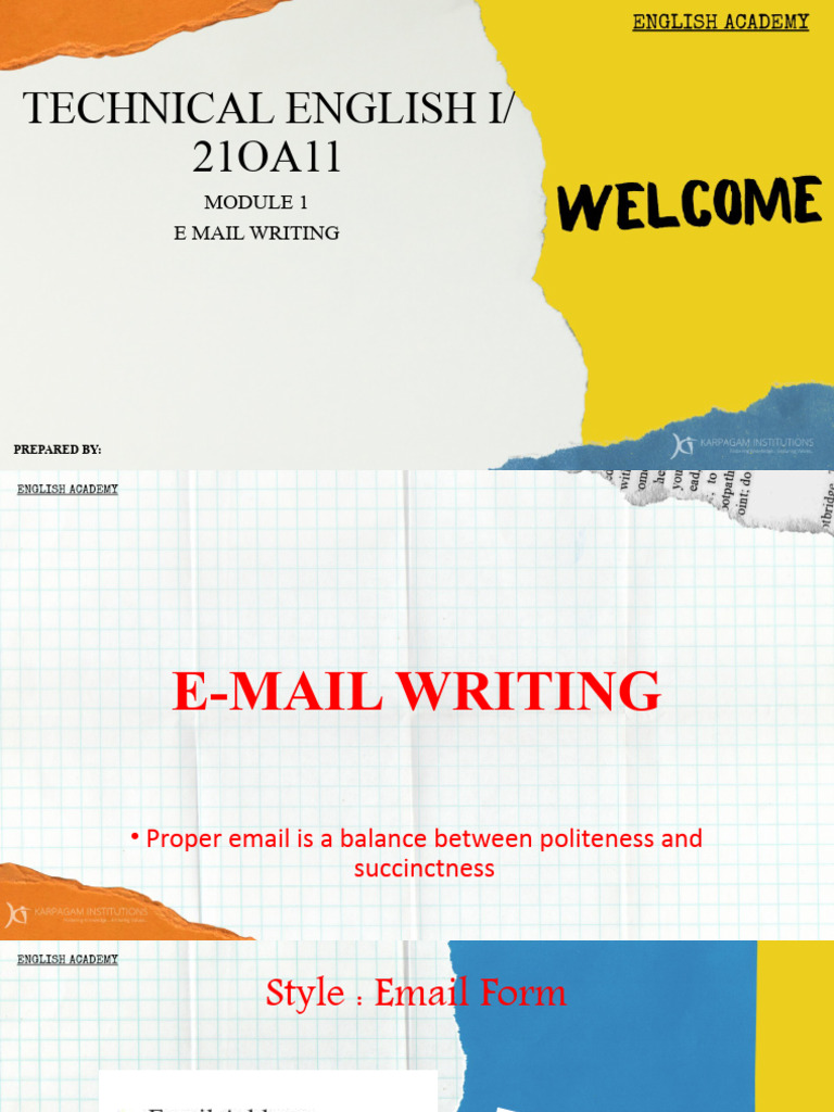 Module 1 Email Writing | PDF