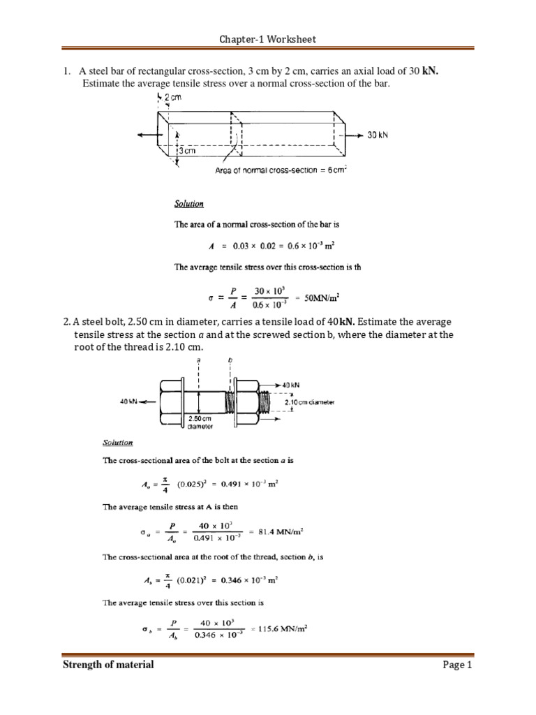 Chapter 1 Worksheet | PDF