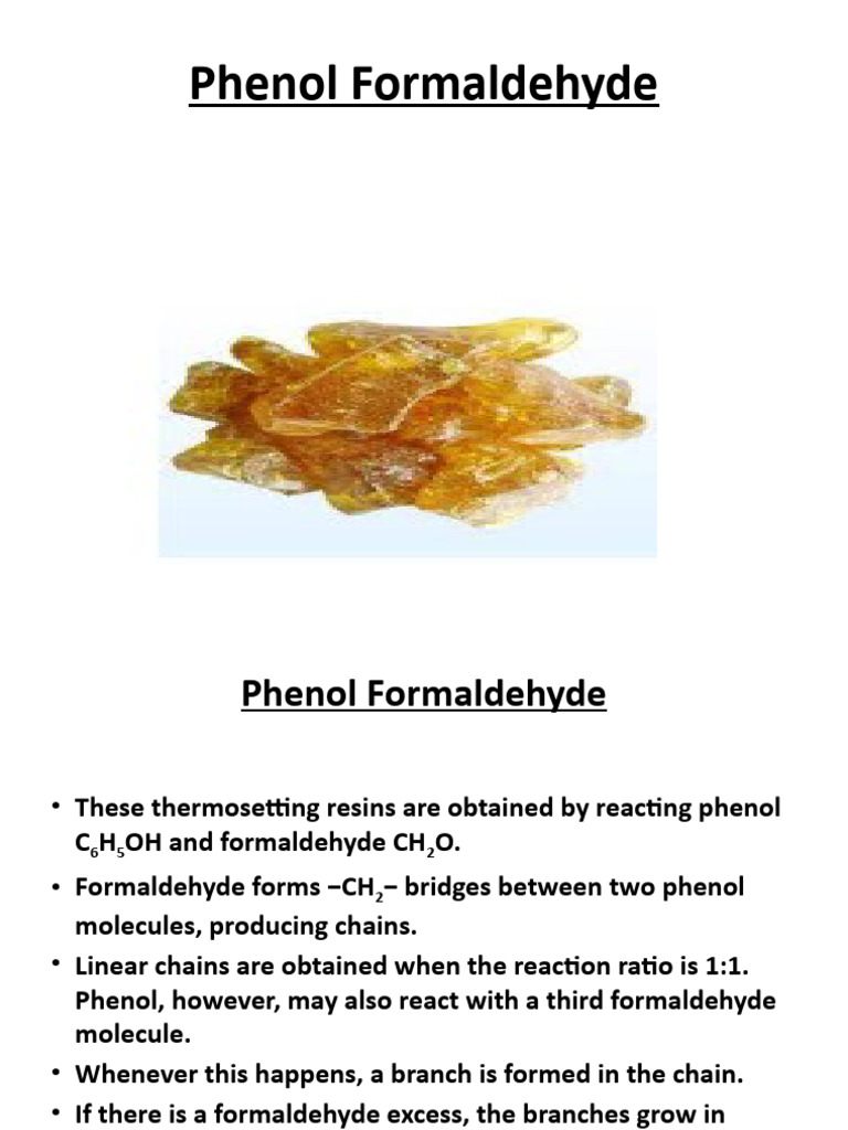 Phenol Formaldehyde | PDF | Formaldehyde | Molecules