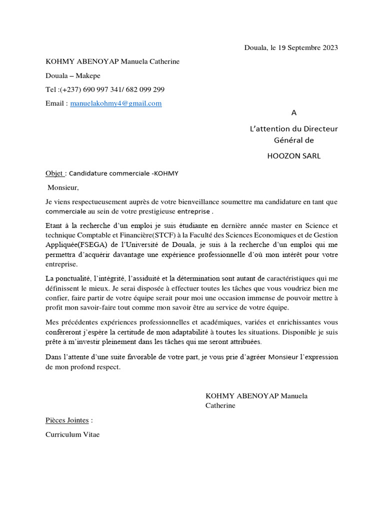 Lettre de Motivation | PDF