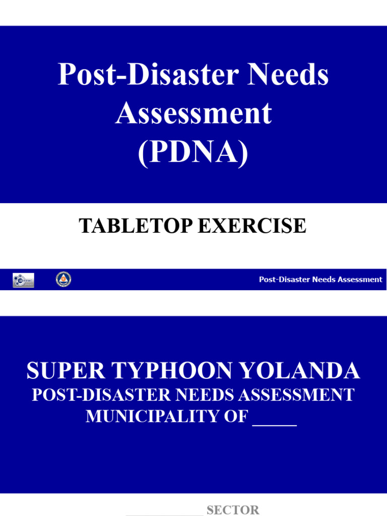 Post-Disaster Needs Assessment Guide | PDF