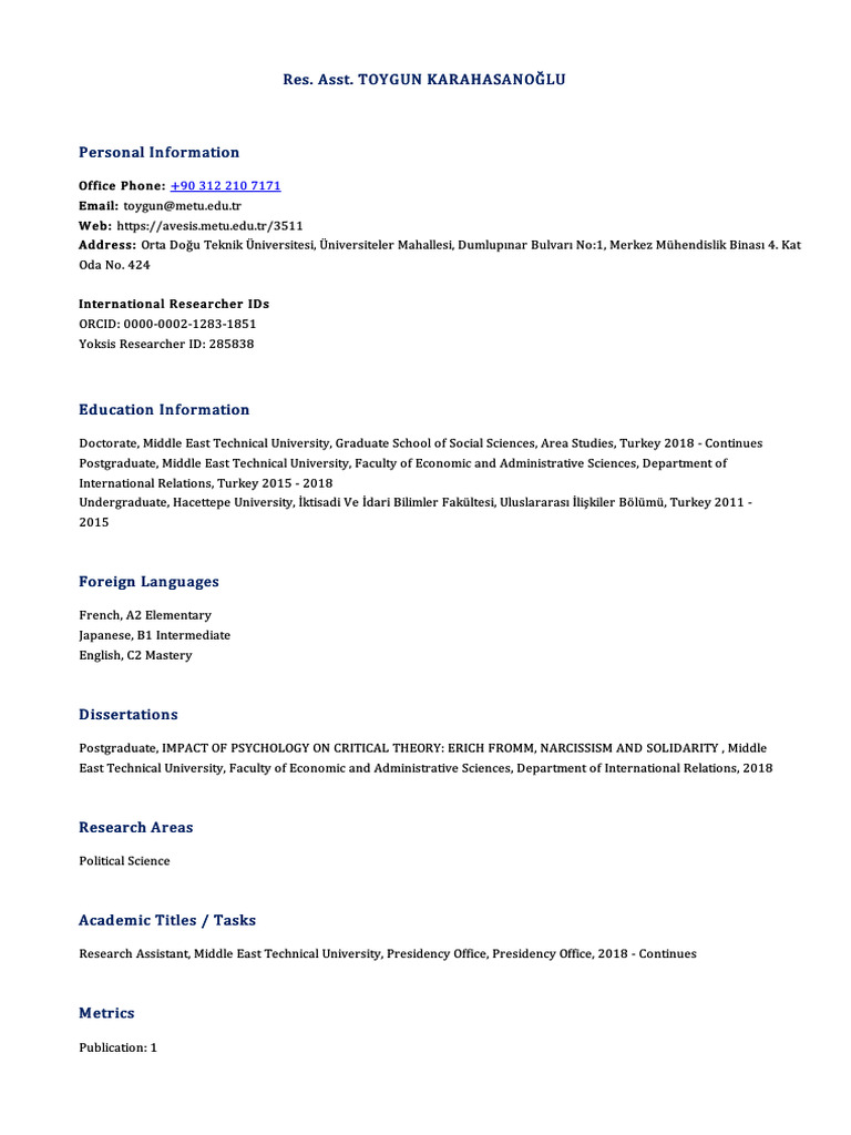 Toygun Karahasanoğlu | PDF | Computers