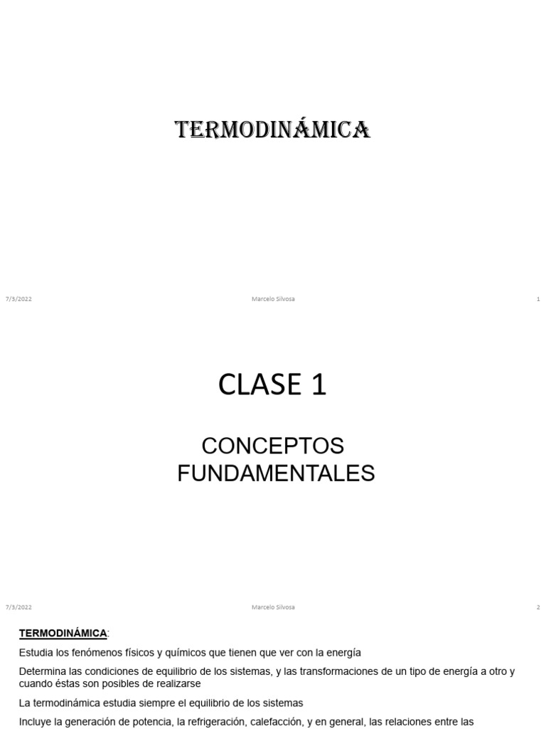 01 TERMO - Conceptos Fundamentales | PDF